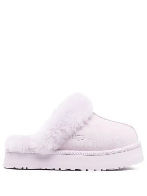 Ugg Disquette Shearling Platform Slippers - Purple | Editorialist