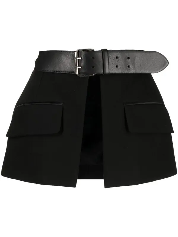 Dice Kayek High-waisted Peplum Mini Skirt - Black