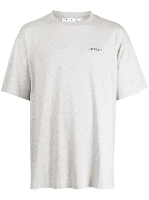 Off-White Jumbo Arrow-print Cotton T-shirt - Grey