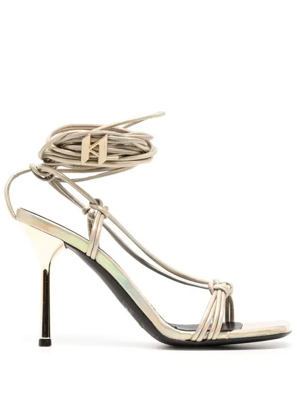 Karl Lagerfeld Gala Shimmer Lace-up Sandals