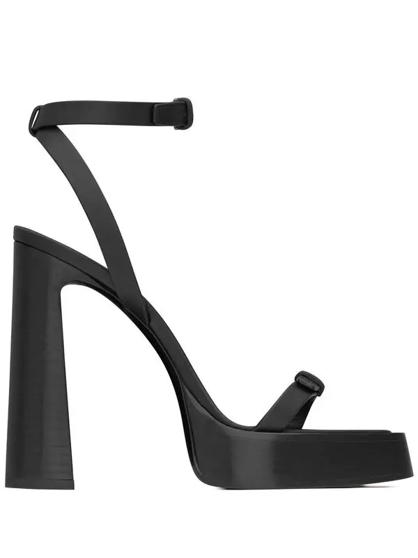 Saint Laurent Platz 105mm Platform Sandals - Black