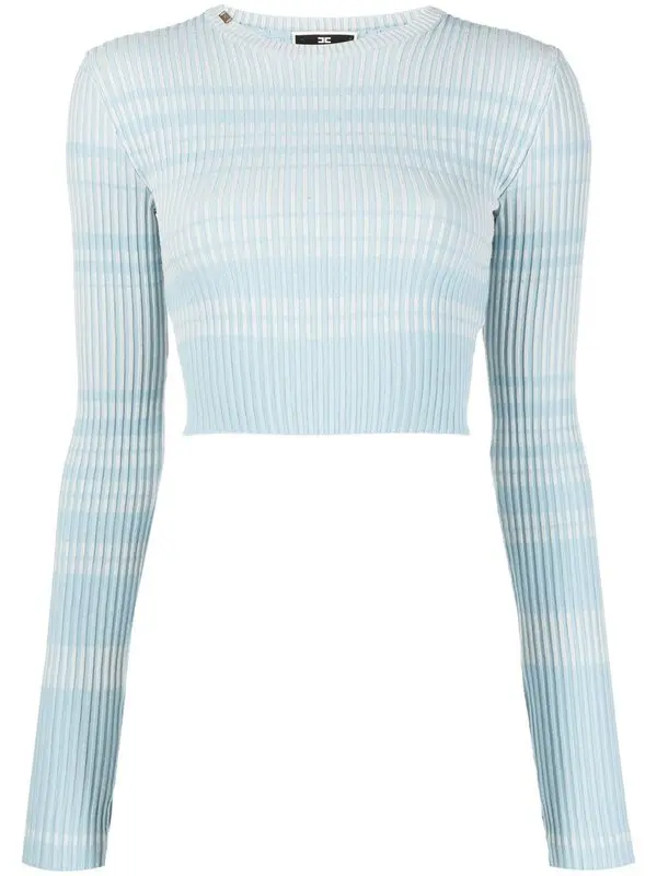 Elisabetta Franchi Striped Cropped Jumper