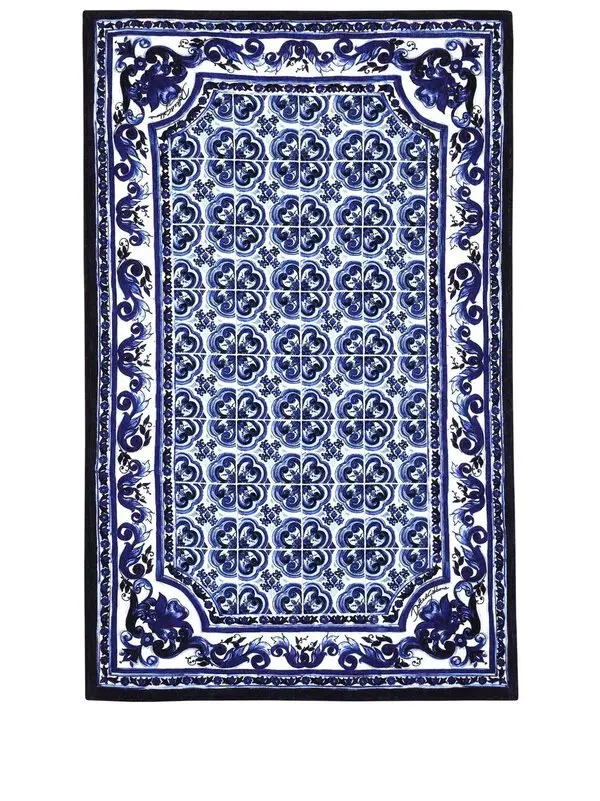 Dolce & Gabbana Terry Cotton Beach Towel - Blue