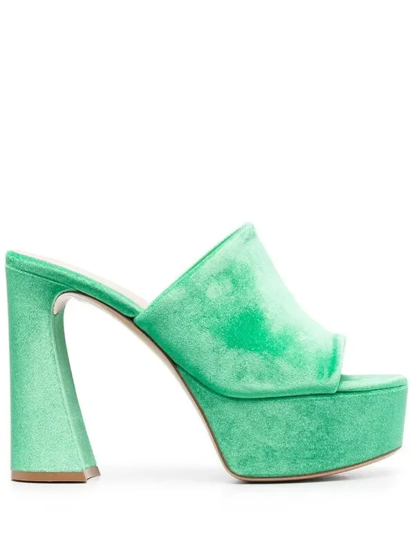 GIANVITO ROSSI 120mm Holly Platform Sandals - Green