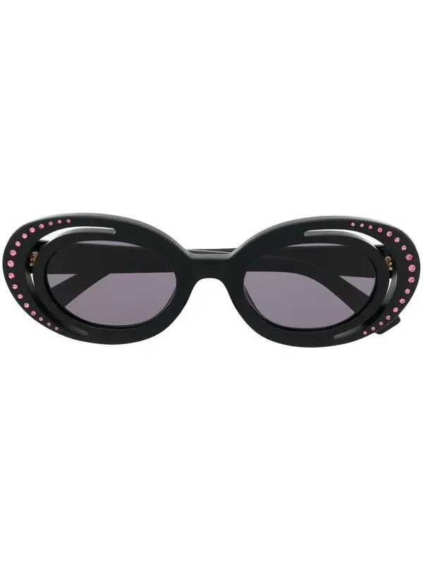 Marni Crystal-embellished Oval Sunglasses