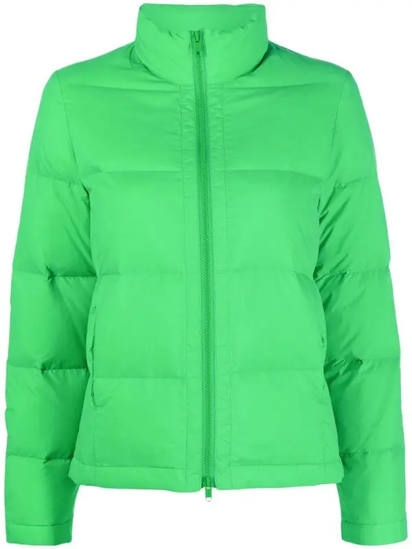 YVES SALOMON Logo-patch Padded Down Jacket - Green