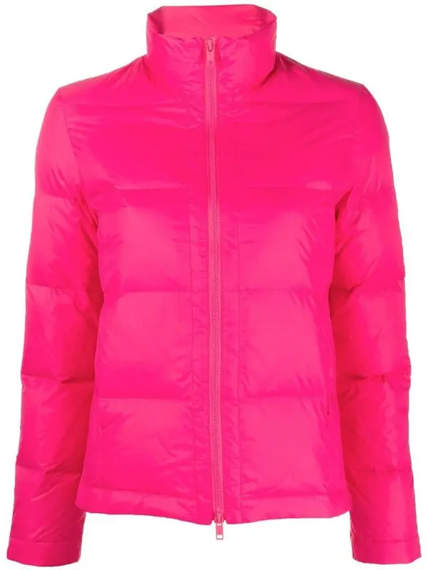 YVES SALOMON Logo-patch Padded Down Jacket - Pink