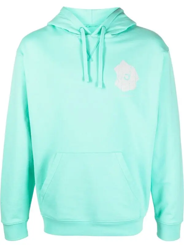OBJECTS IV LIFE Abstract-print Organic Cotton Hoodie - Green