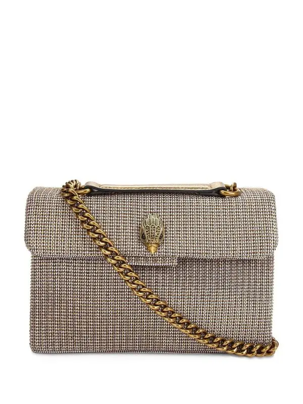 Kurt Geiger Mini Kensington Houndstooth Tote - Neutrals