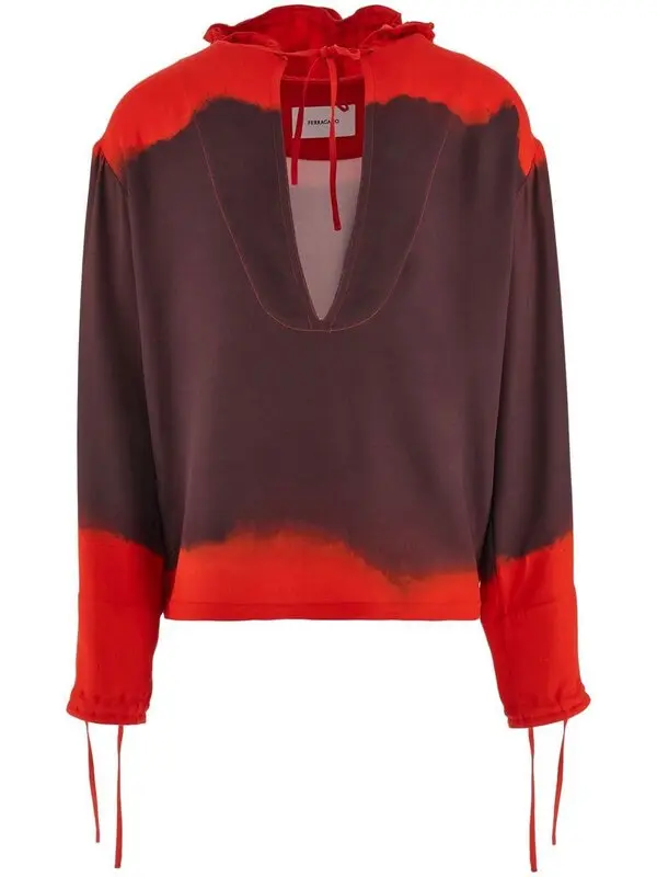 FERRAGAMO Gradient-effect Hooded Kaftan