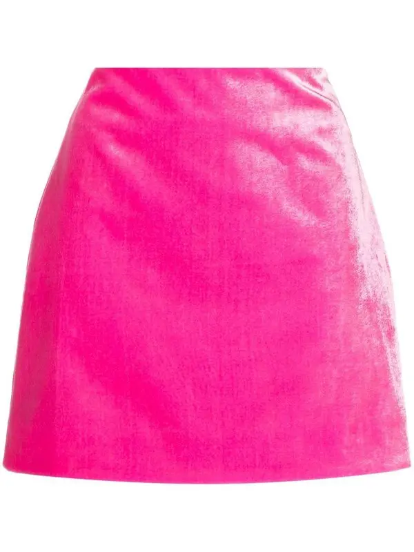 Ermanno Scervino Velvet A-line Mini Skirt - Pink