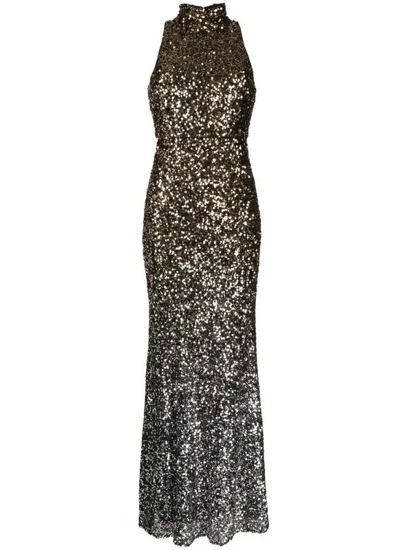 Badgley Mischka Sequin Gown In Gold - 27% Off | Editorialist