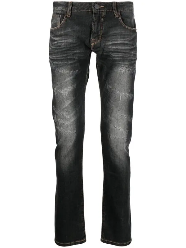 PRIVATE STOCK LABS Distressed-finish Skinny Jeans