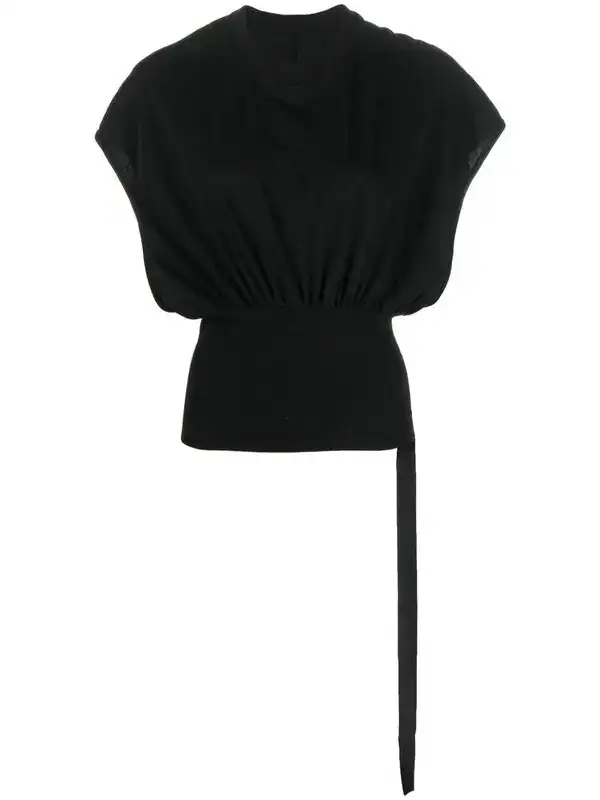 Rick Owens Tommy Cropped Bouse In Black - 50% Off | Editorialist