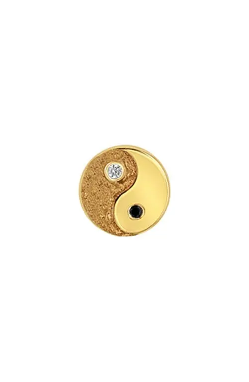Zoe Chicco Yin Yang Stud Earring - 14k Yellow Gold