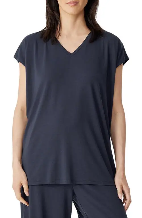Eileen Fisher V-neck Boxy Top - Nocturne