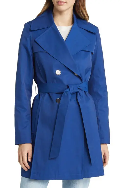 Via Spiga Rain Trench Coat In Sapphire 42% Off Editorialist
