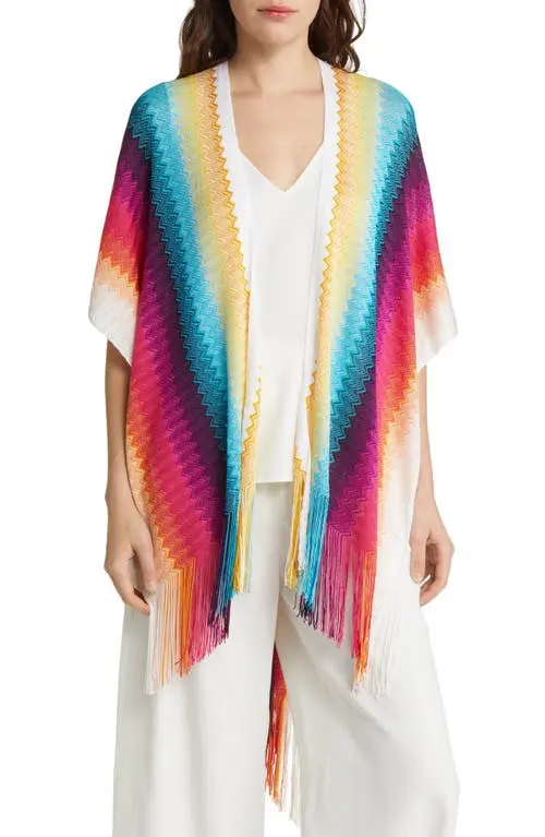 Missoni Fringe Ruana - Rainbow | Editorialist