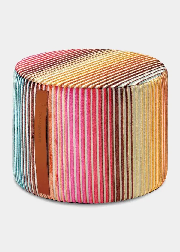 Missoni Jacaranda Cylindrical Pouf