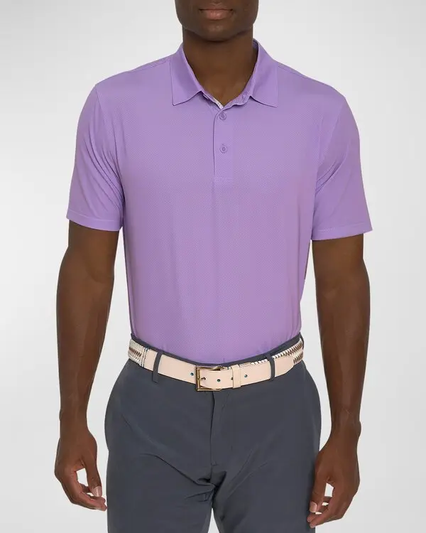 Robert Graham Hyde Stretch Polo Shirt - Purple