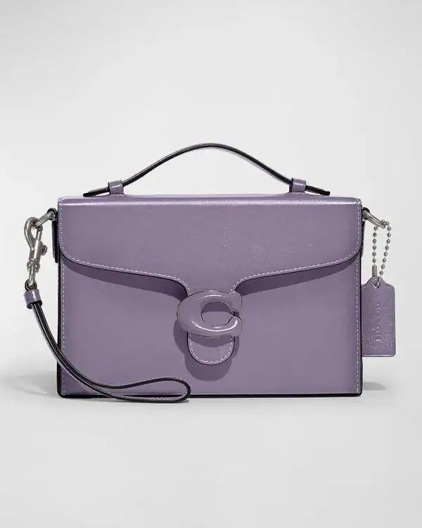 Coach Tabby Glove-Tanned Box Top-Handle Bag Lhlight Violet