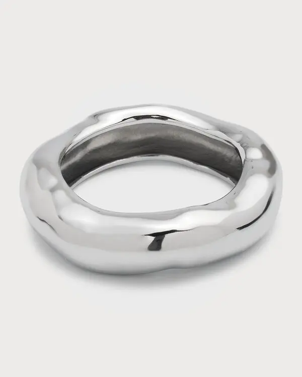 Alexis Bittar Wide Molten Bangle - Silver