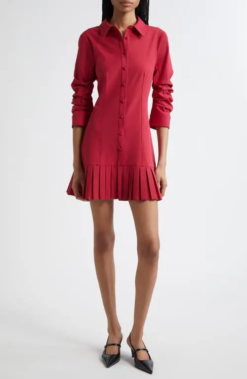 Cinq À Sept Lucilla Shirtdress - Burgundy Plum