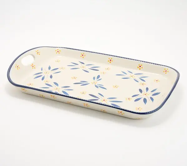 TEMP-TATIONS Old World 16' Shallow Tray W/ Handle