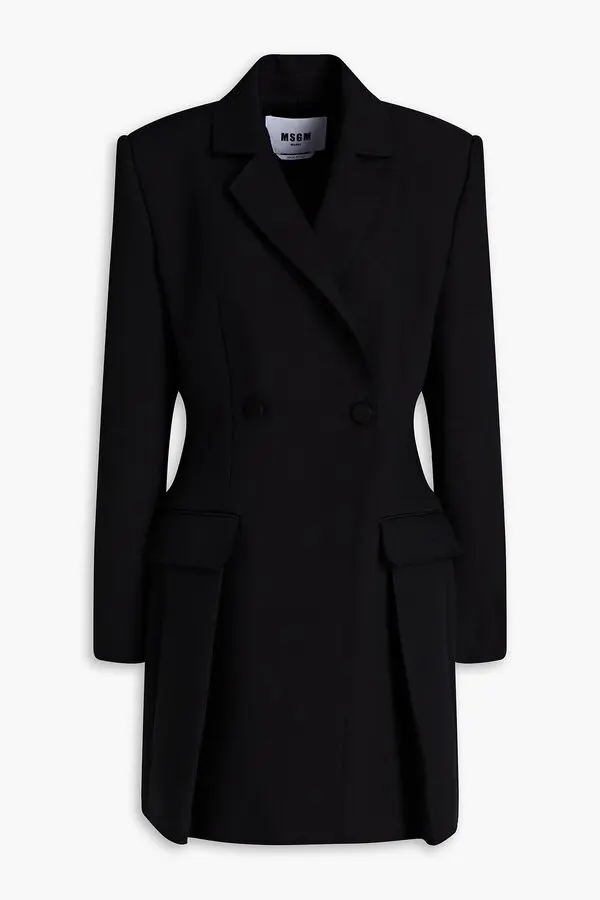 MSGM Pleated Crepe Mini Dress