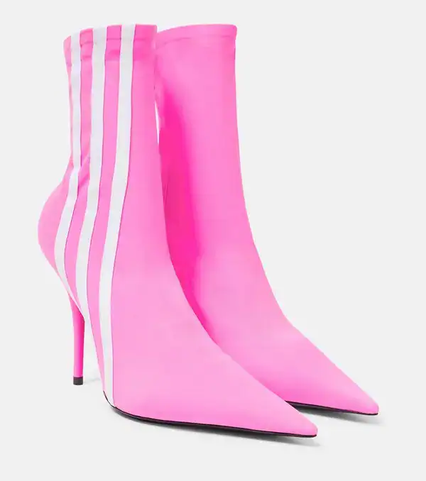 Balenciaga X Adidas Knife Sock Ankle Boots In Pink 50% Off