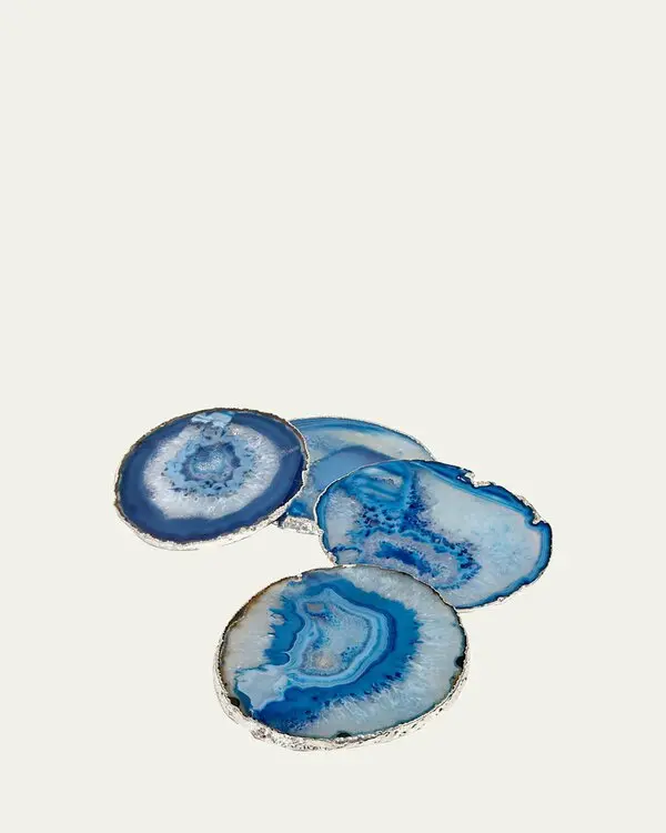 ANNA NEW YORK Lumino Coasters - Azure Slvr