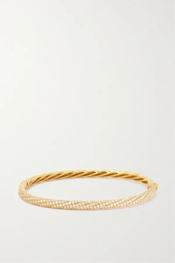 David Yurman Net Sustain Cable Edge 18-karat Recycled Diamond Bracelet