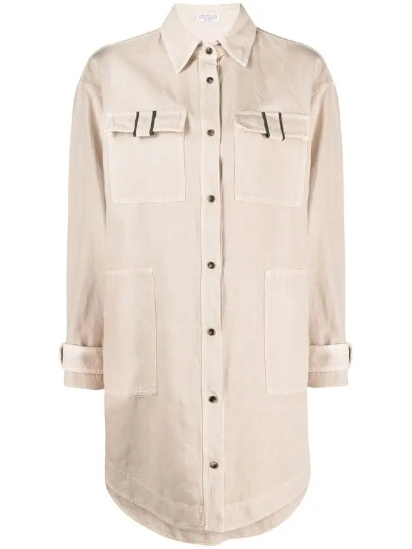 Brunello Cucinelli Cotton And Linen Oversized Shirt