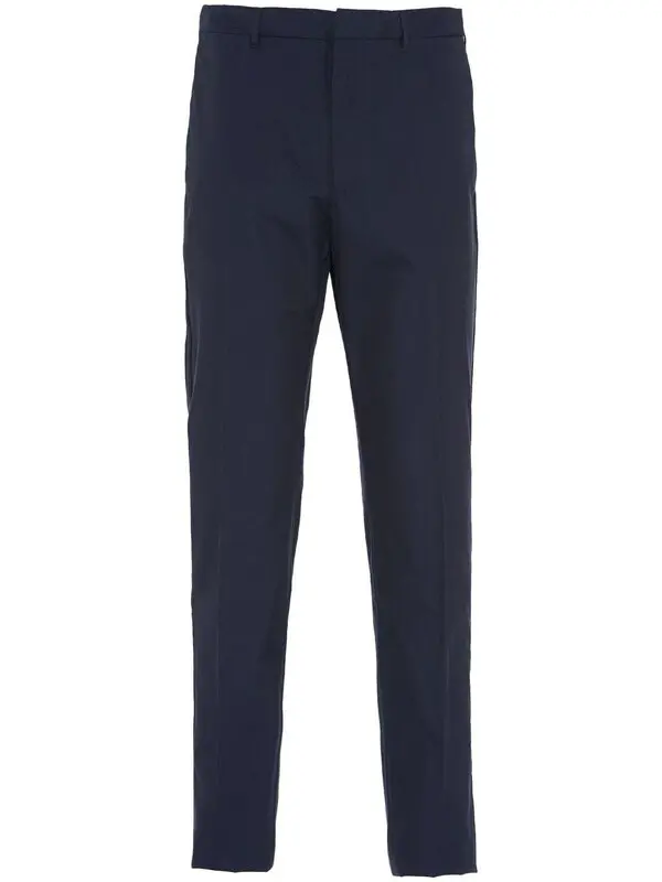 Prada Cotton Tailored Trousers - Blue