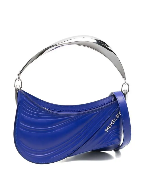 MUGLER Small Spiral Curve 01 Embossed Tote Bag