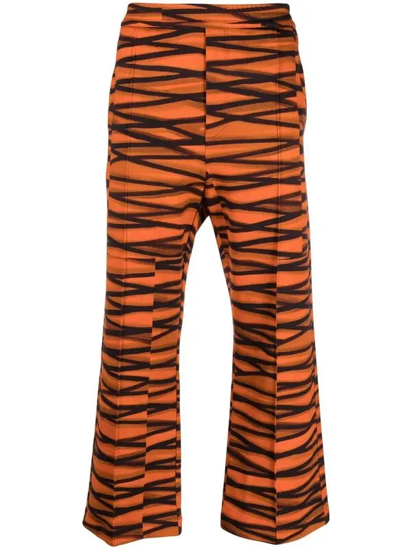 PIERRE-LOUIS MASCIA Geometric-print Trousers