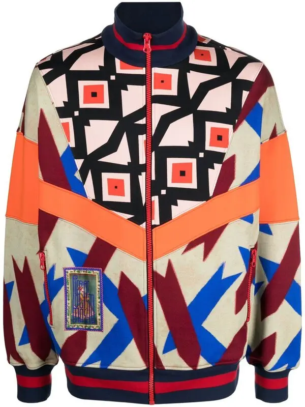 PIERRE-LOUIS MASCIA Panelled Printed Jacket - Neutrals