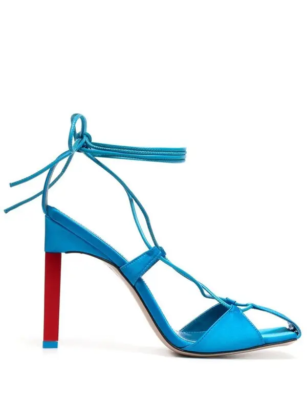 Attico Adele 105mm Lace-up Sandals - Blue