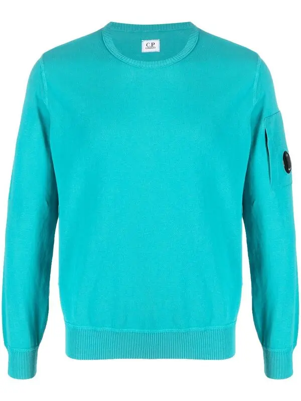 C.P. COMPANY Logo-patch Sleeve Sweatshirt - Blue