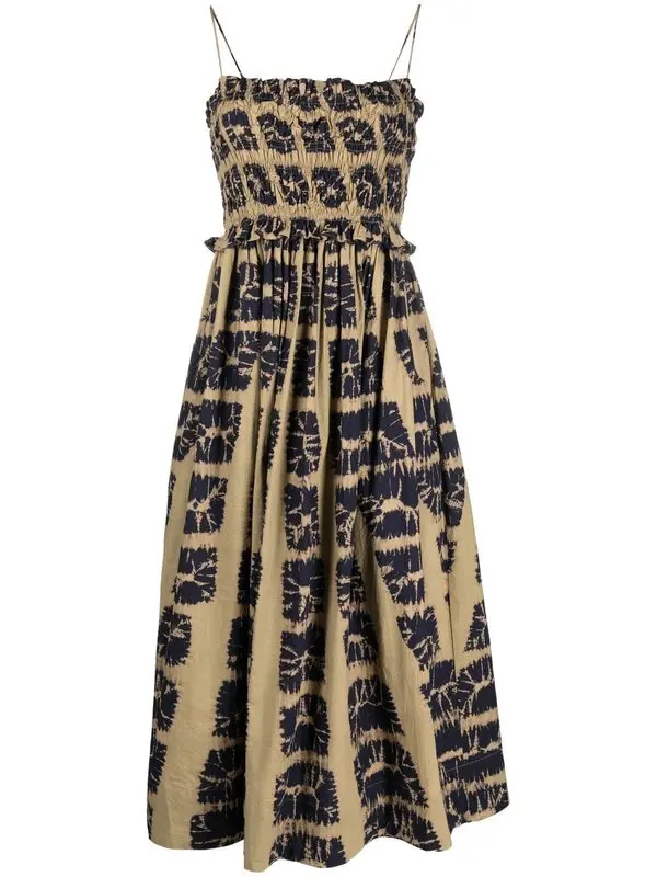 knee length dresses for ladies ZARA. Tie-dye midi dress TM – Hibuy market main image 0