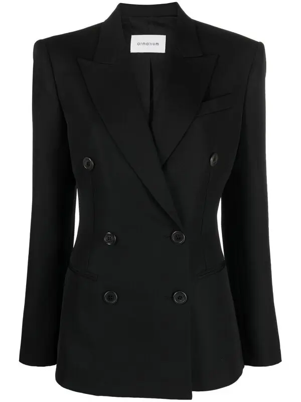 ARMARIUM Myra Double-breasted Blazer - Black
