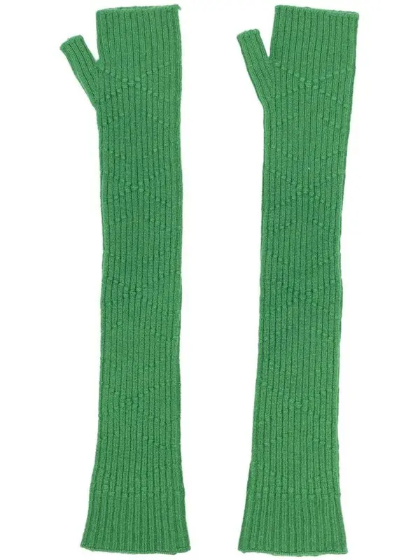 BARRIE Long Knit Fingerless Gloves