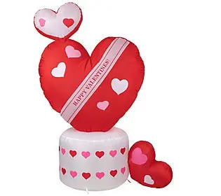 NORTHLIGHT 5' Inflatable Lighted Valentine's Da Heart Decor