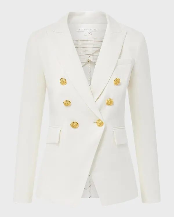 Veronica Beard Miller Linen Dickey Jacket - White