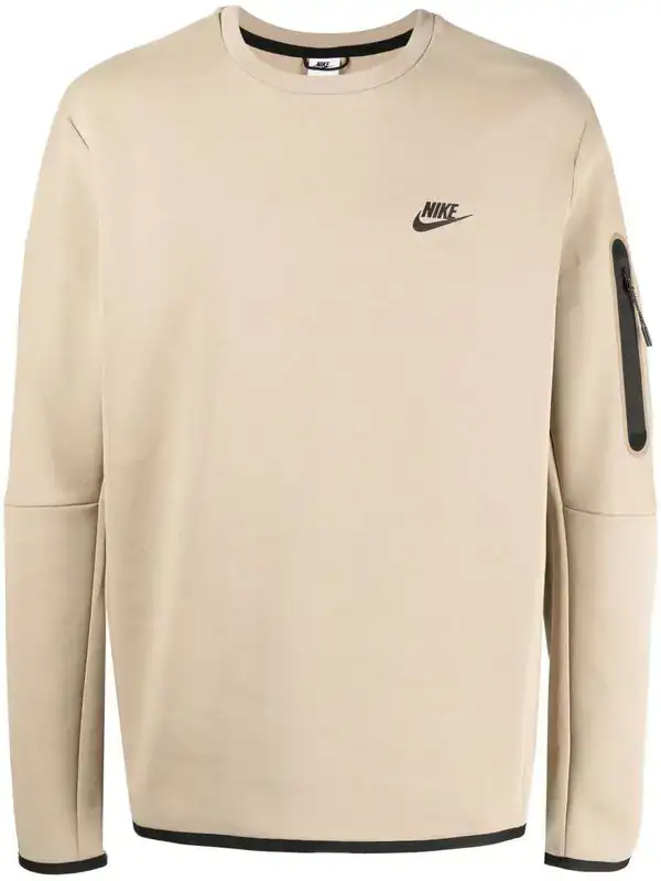Nike Tech Fleece Logo-Print Weathirt In Brown 30% Off Editorialist