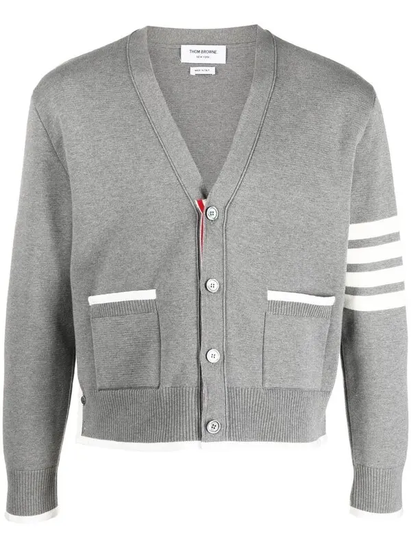 Thom Browne 4-bar Stripe Cotton Cardigan