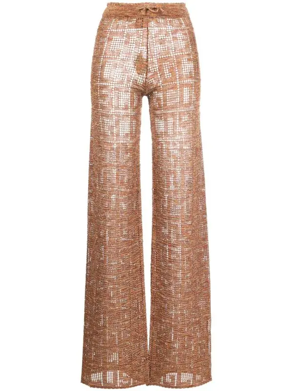 Gcds Crochet High-waisted Trousers