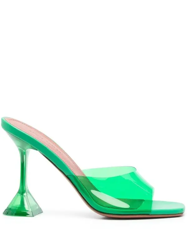Amina Muaddi 95mm Lupita Glass Sandals