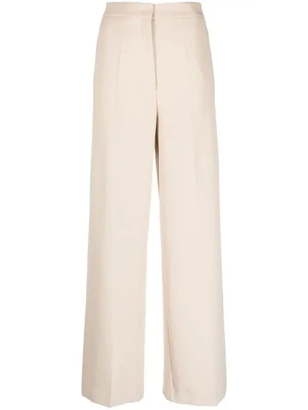 BLANCA VITA Overlapping-panel Palazzo Pants - Neutrals