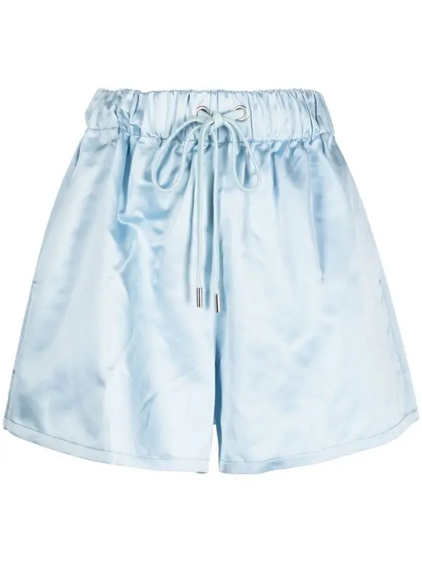 SA SU PHI Elasticated High-waisted Silk Shorts